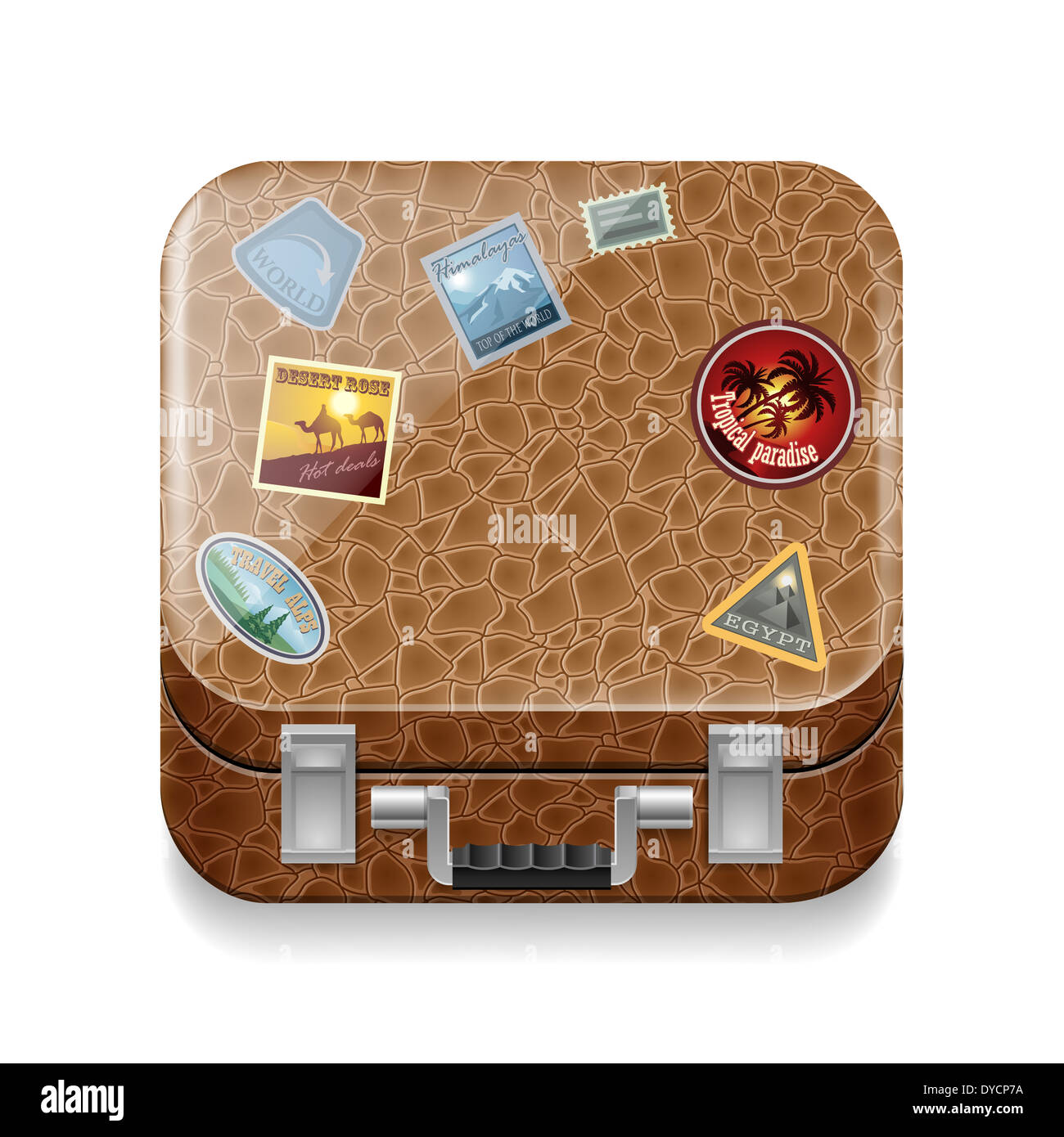 Packed suitcase stickers hi-res stock photography and images - Alamy
