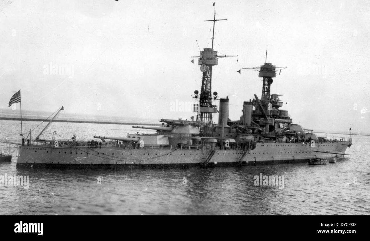 Battleship uss california bb 44 hi-res stock photography and images - Alamy