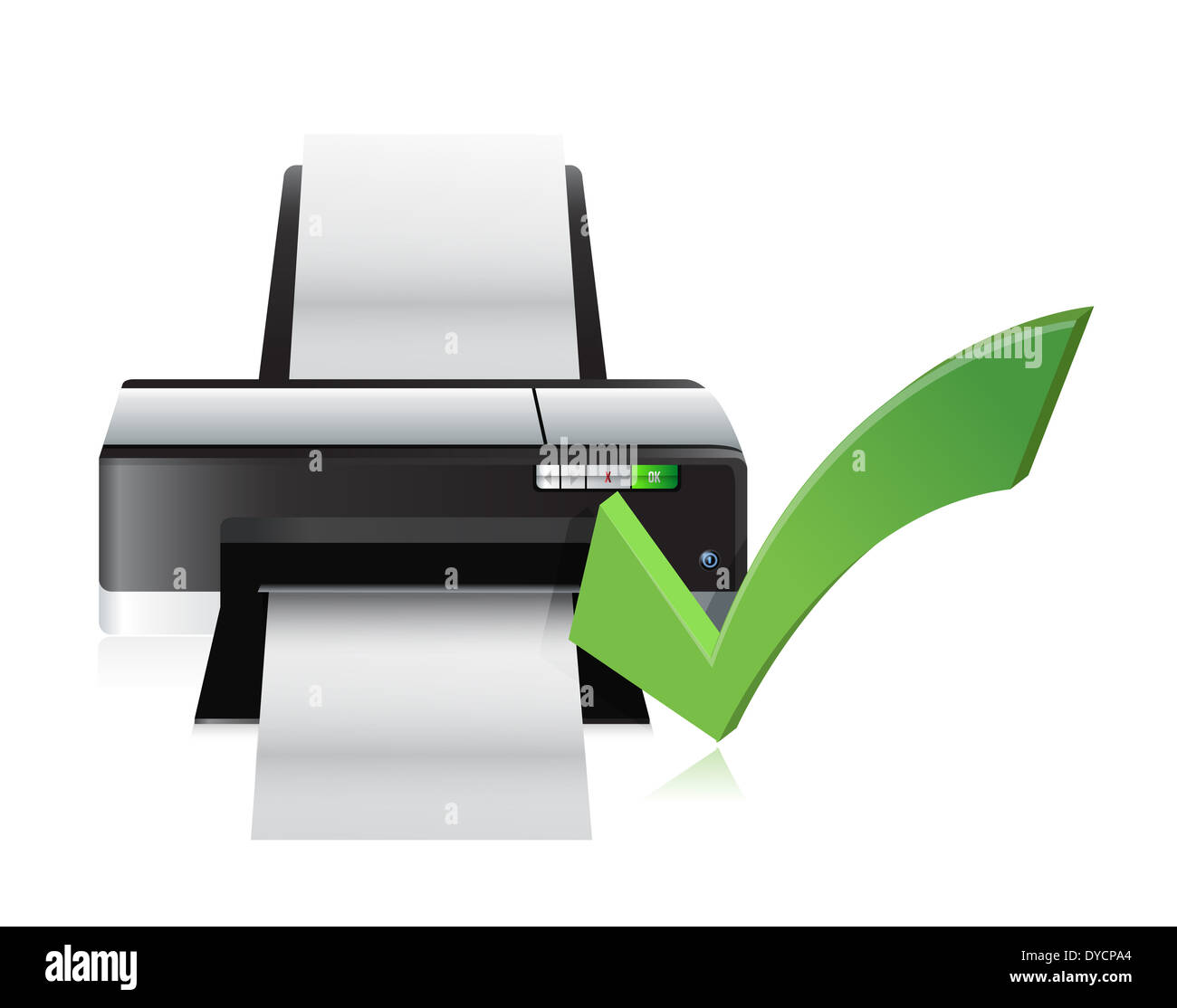printer working fine illustration design over a white background Stock ...