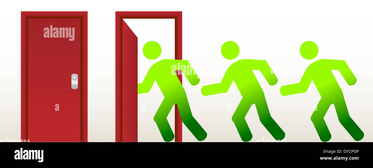Running into an open door Stock Photo - Alamy