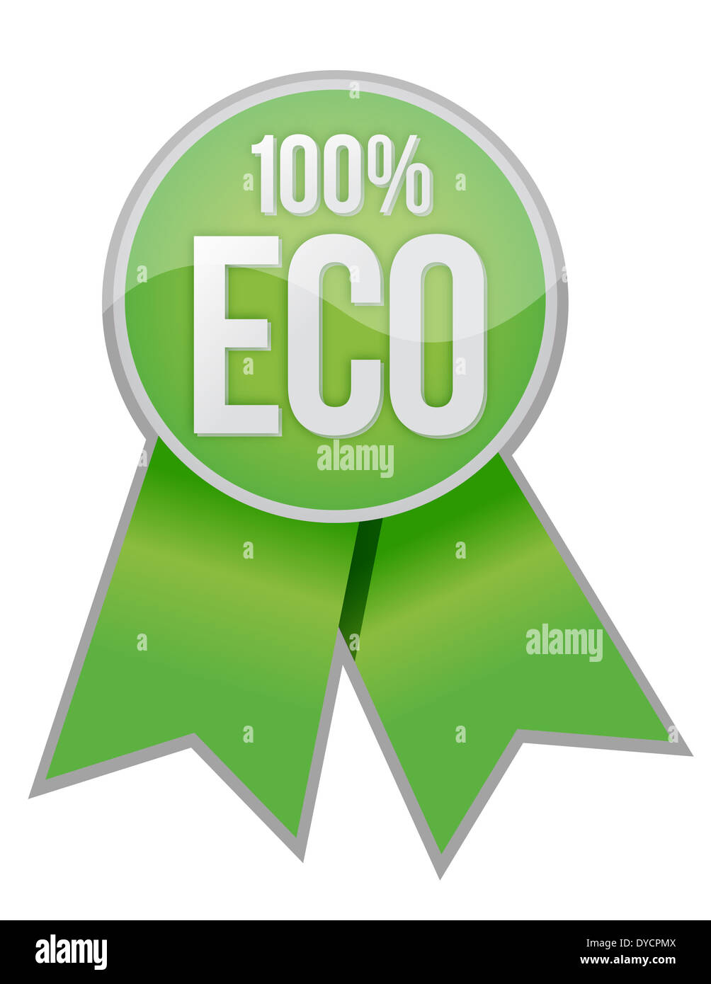 Colorful tag and ribbons eco illustration design Stock Photo - Alamy