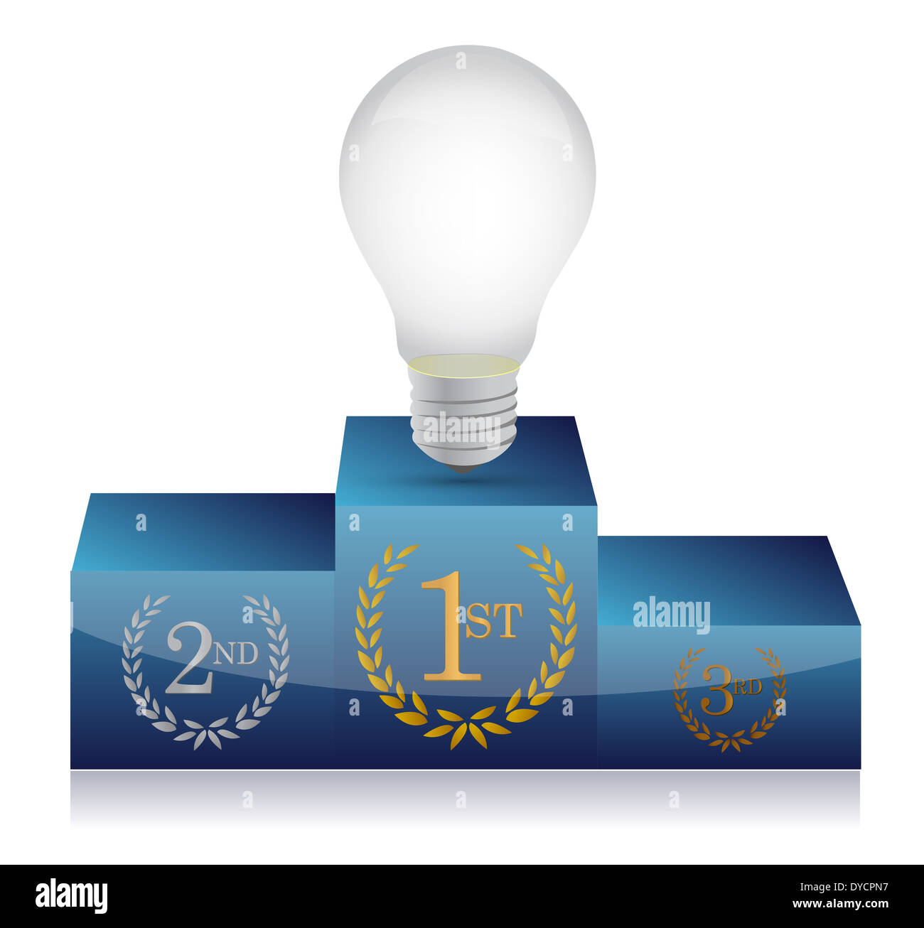 idea winner's podium illustration design on white background Stock ...