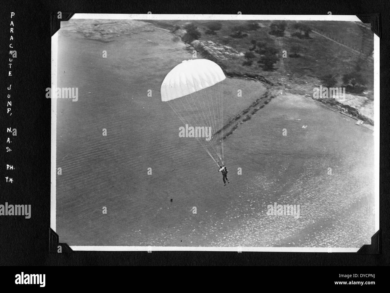 This image captures parachute training over NAS Pearl Harbor, with ...