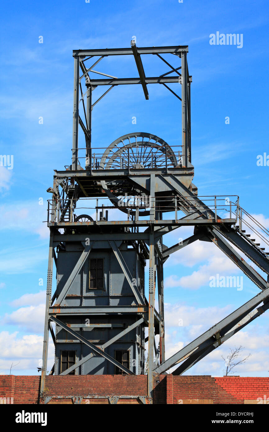 Barnsley Main Colliery pithead, Barnsley, South Yorkshire, England, UK ...