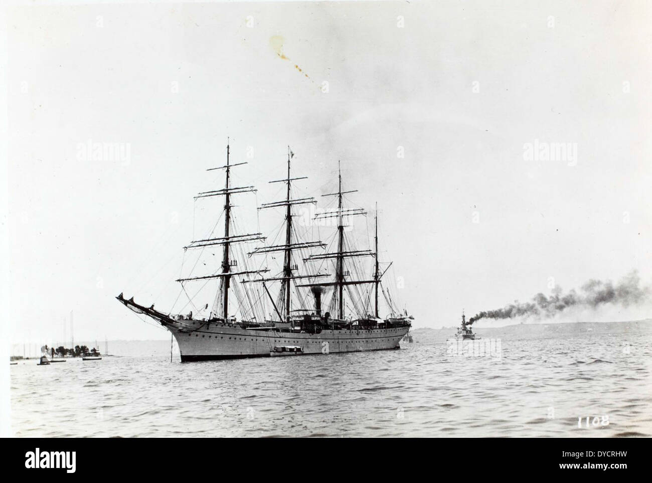This photograph from the Kelly Album captures early airships and naval ...