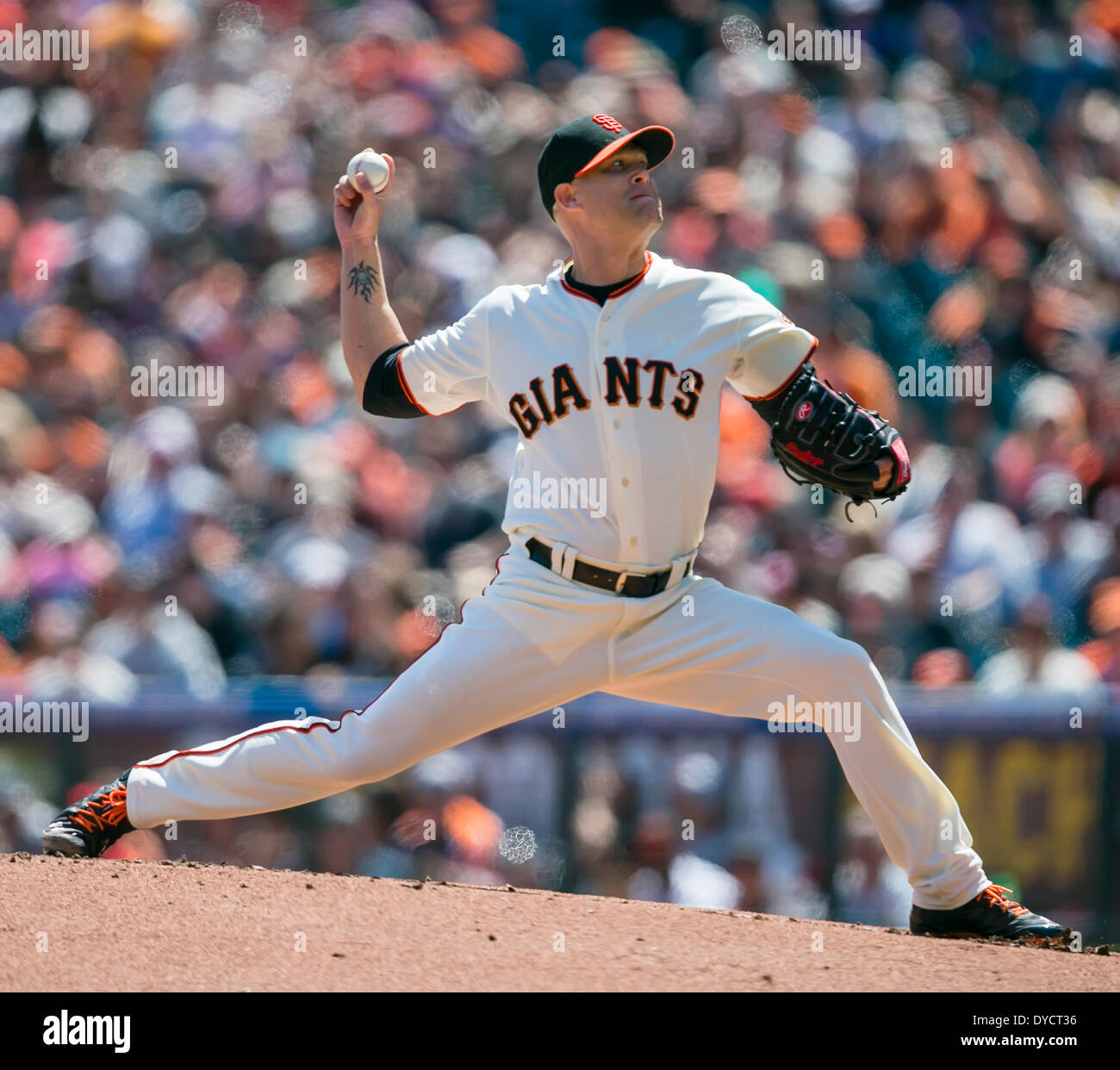 April 20, 2013: San Francisco Giants starting pitcher Tim Hudson (17 ...