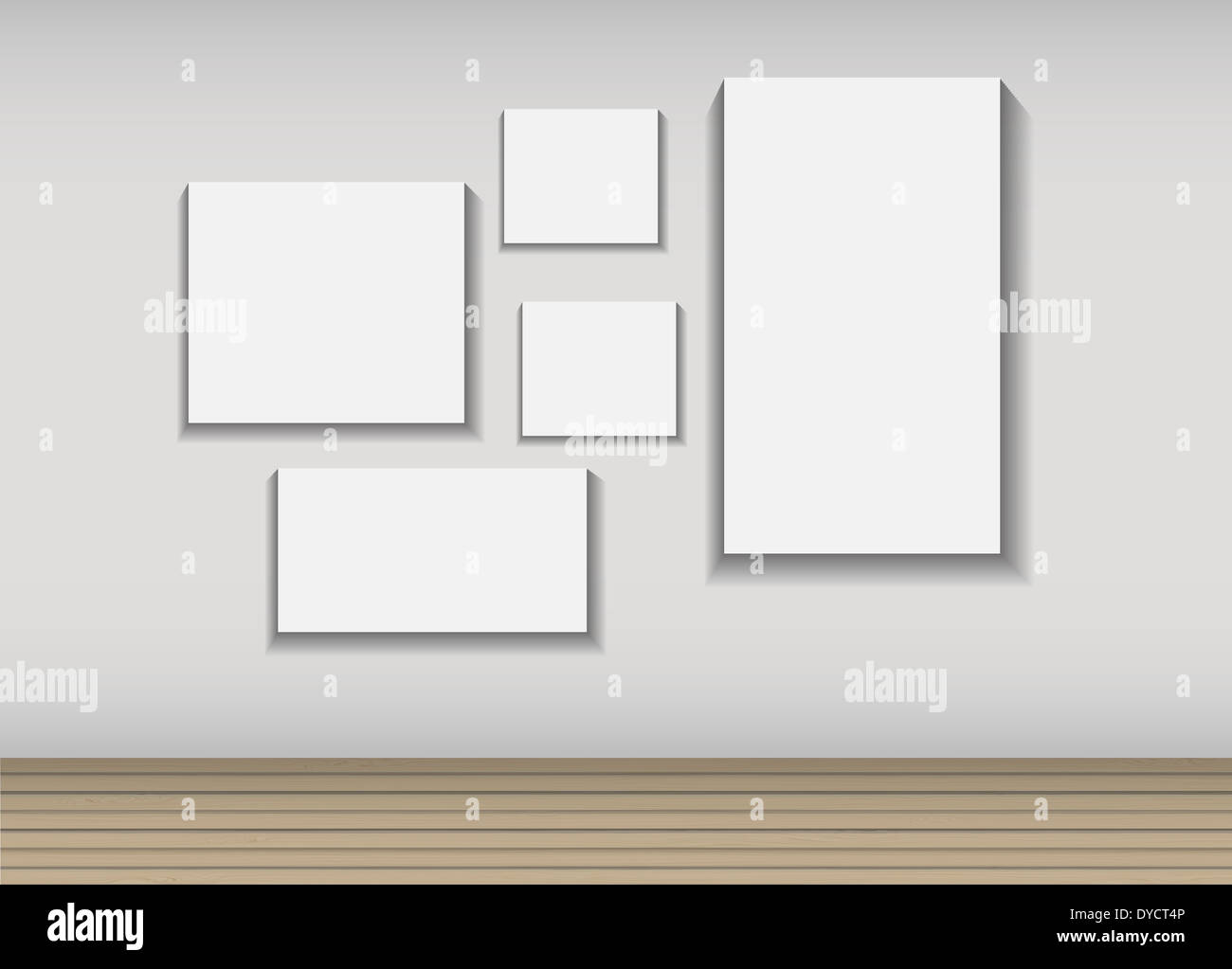 Frame on Wall for Your Text and Images, Vector Illustration Stock Photo ...