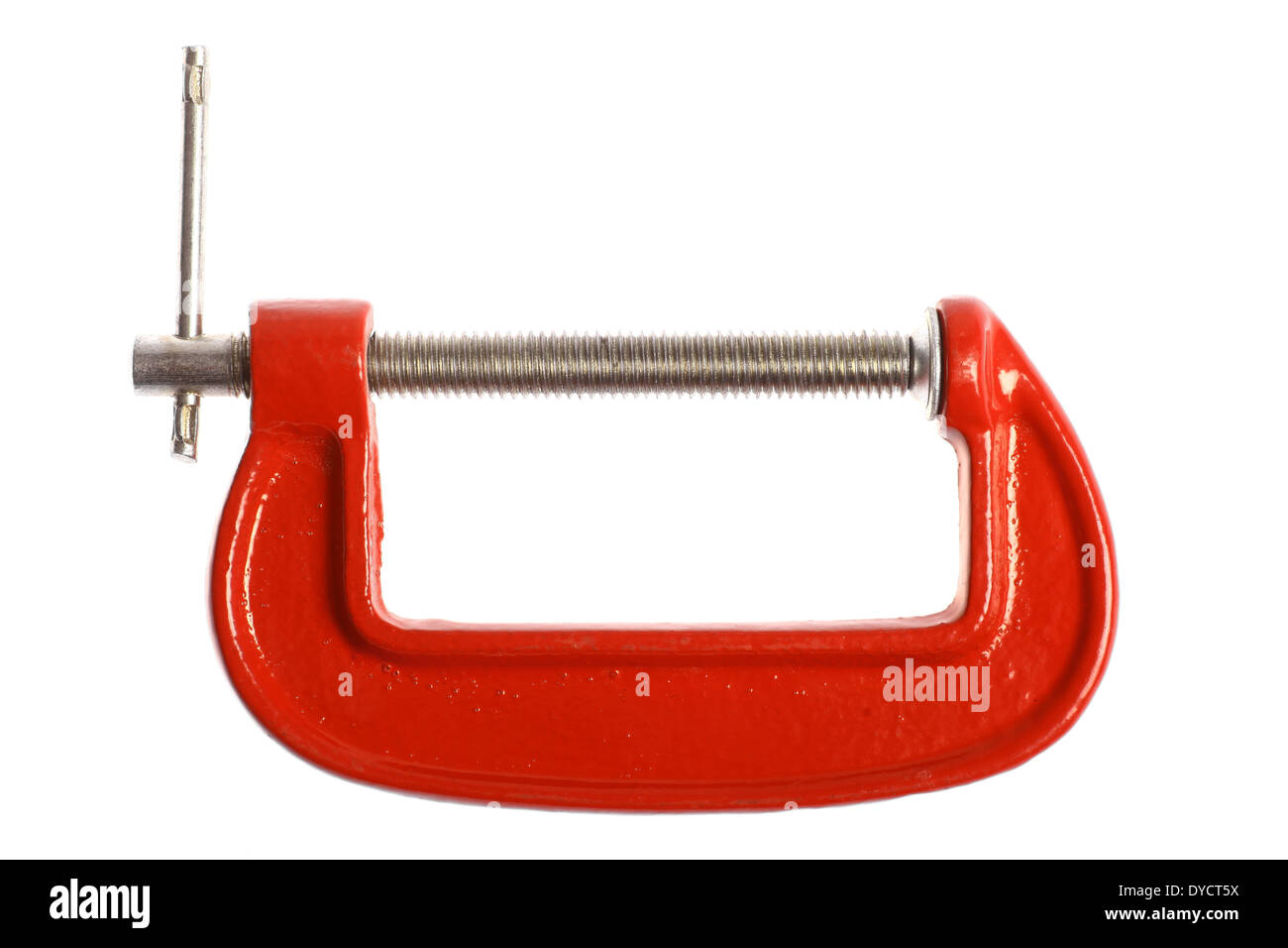 Color shot with a red vice isolated on white Stock Photo - Alamy