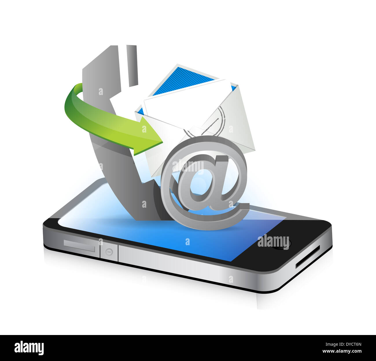 contact us smartphone illustration design concept graphic Stock Photo ...