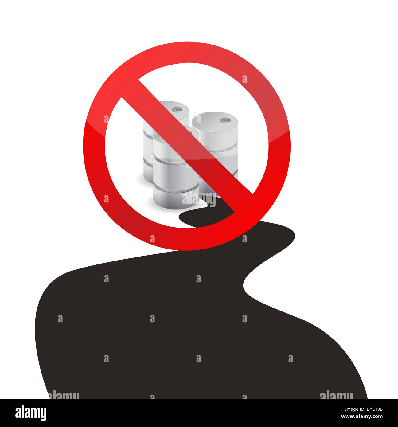 Stop oil spills illustration design over Stock Photo - Alamy