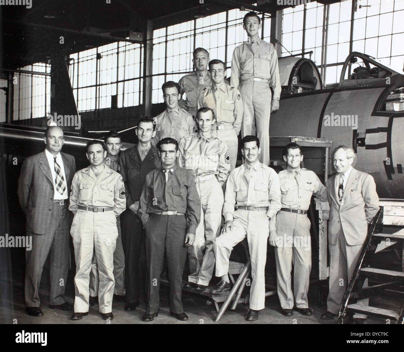 This photo shows Oscar Perdomo, a fighter ace from the 464th Fighter ...