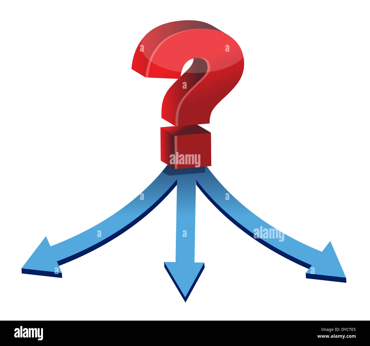 The problem of the choice of three options illustration design Stock ...