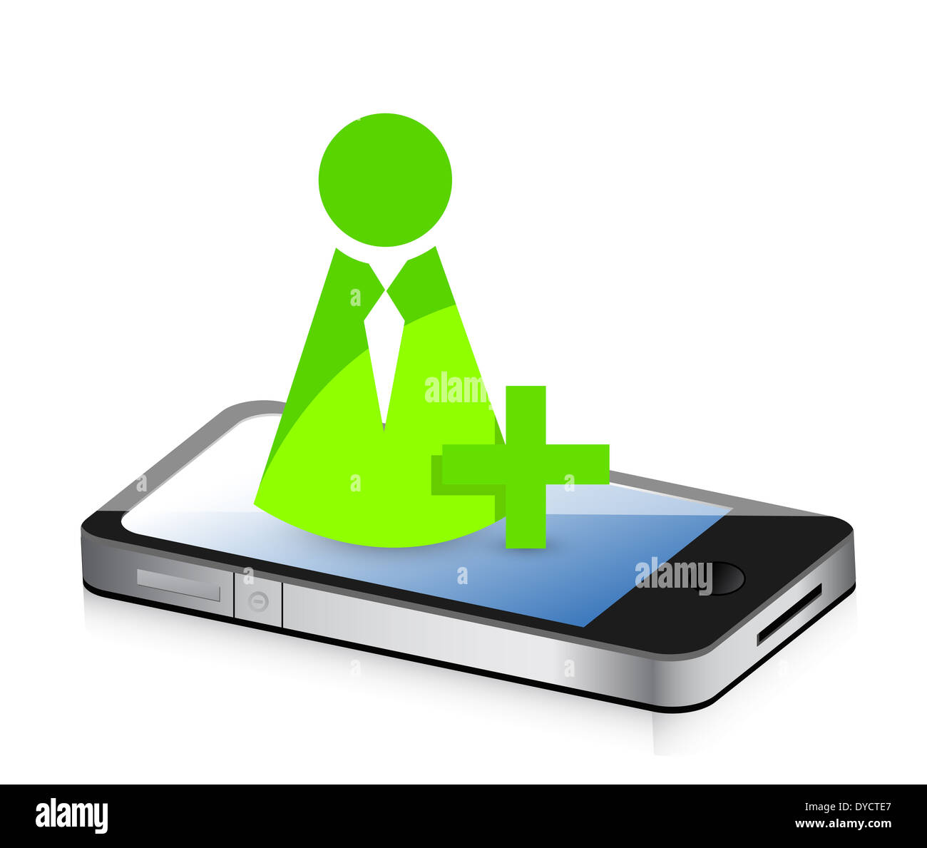 adding a new friend illustration design on a white background Stock Photo - Alamy