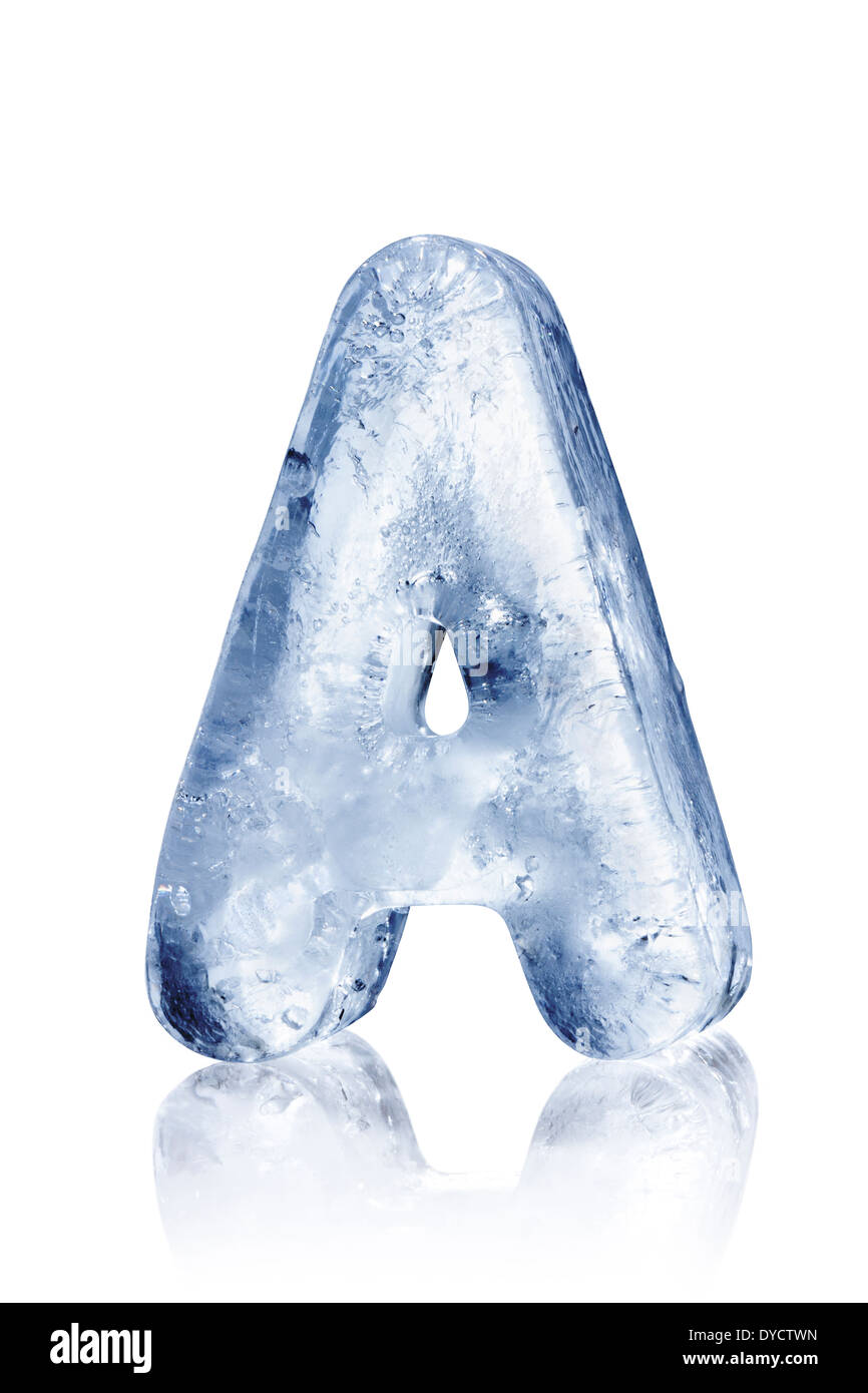 Ice alphabet letter A Stock Photo - Alamy