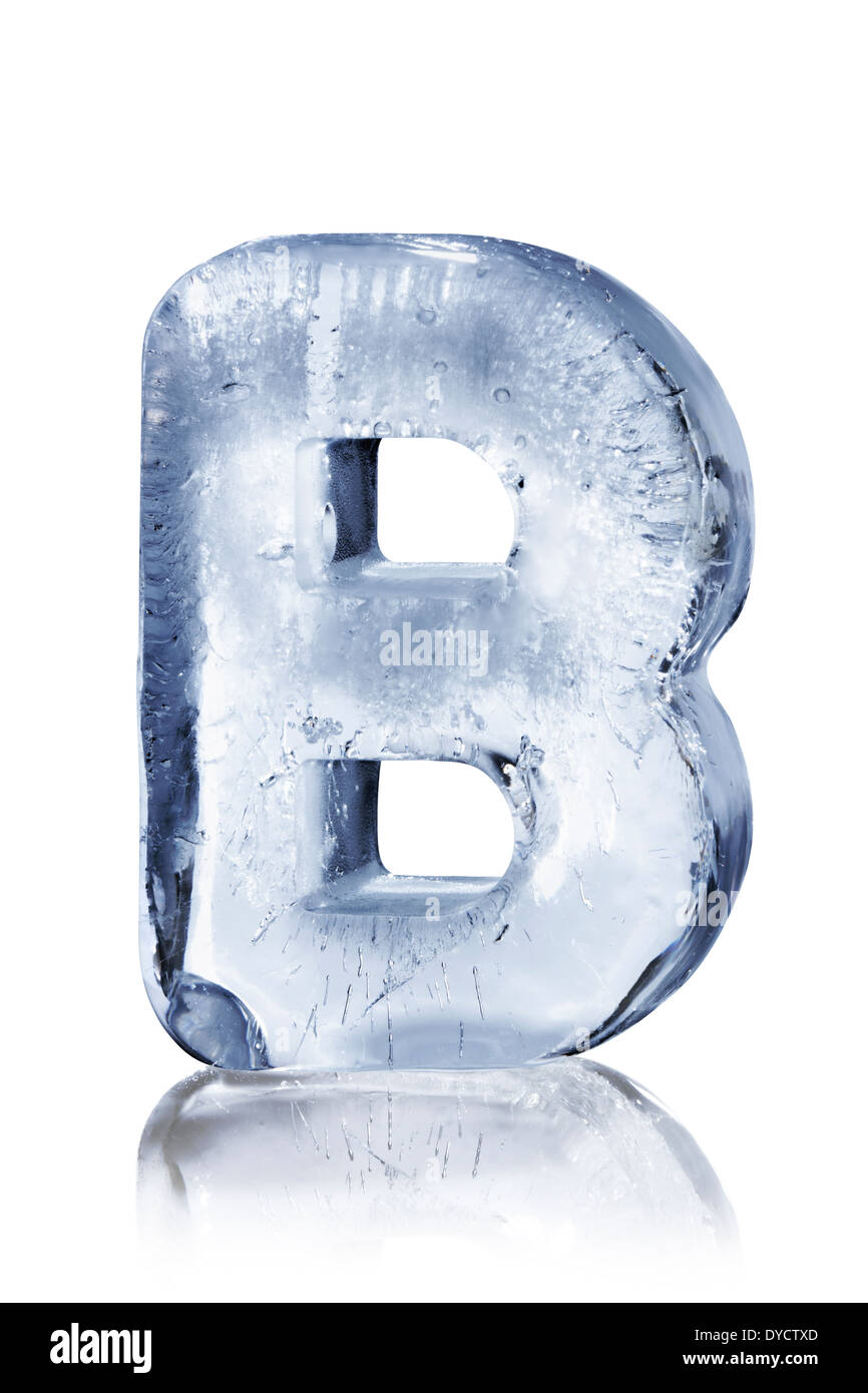 Ice alphabet letter B Stock Photo - Alamy