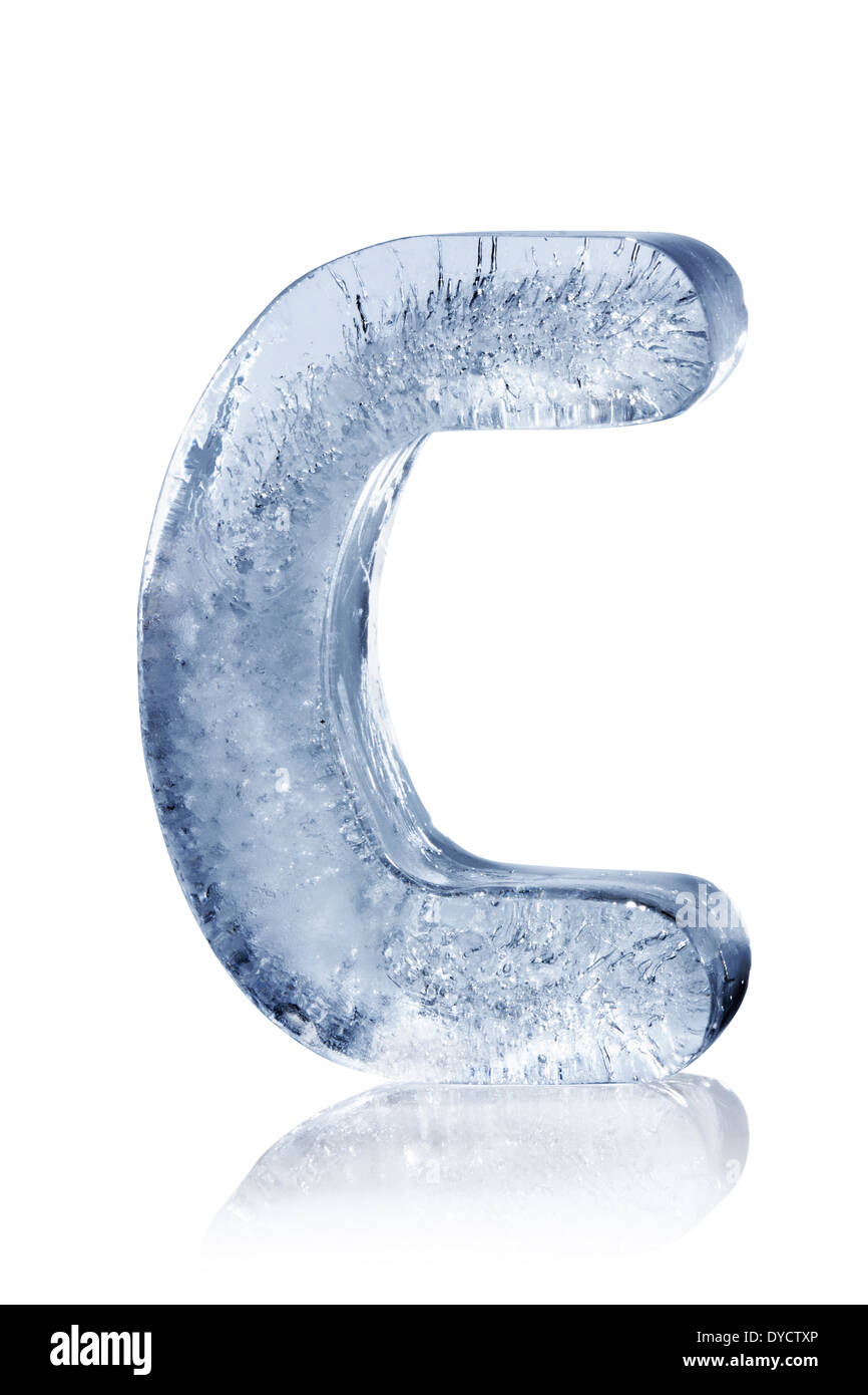 Ice alphabet letter C Stock Photo - Alamy