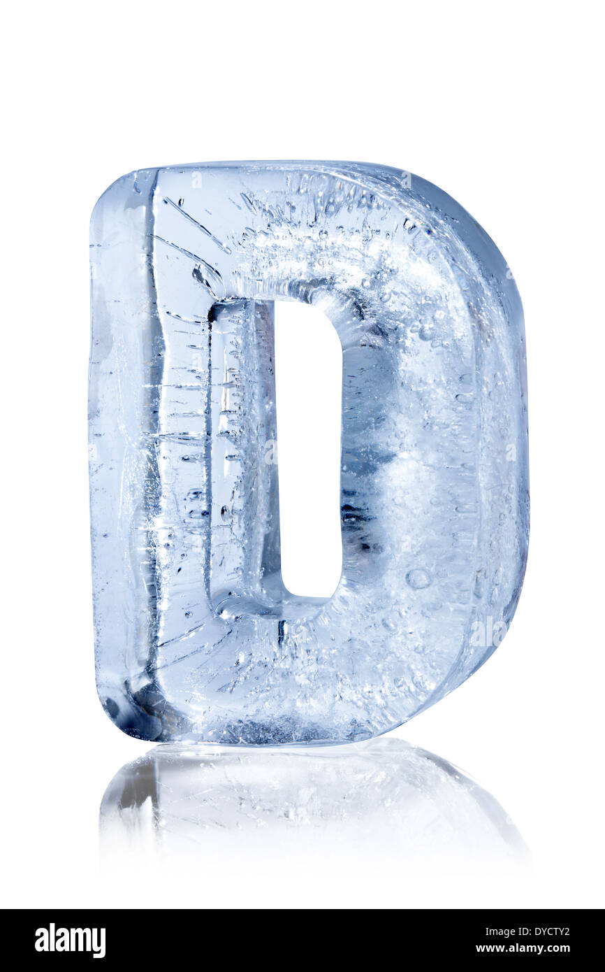 Ice alphabet letter D Stock Photo - Alamy