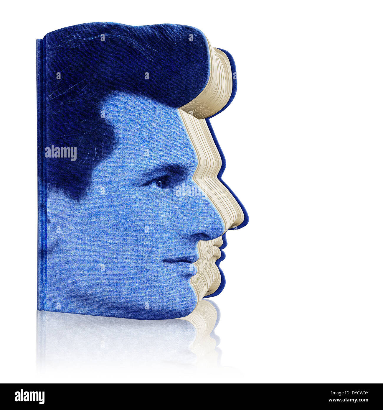 Book Cover Shaped as Face Stock Photo - Alamy