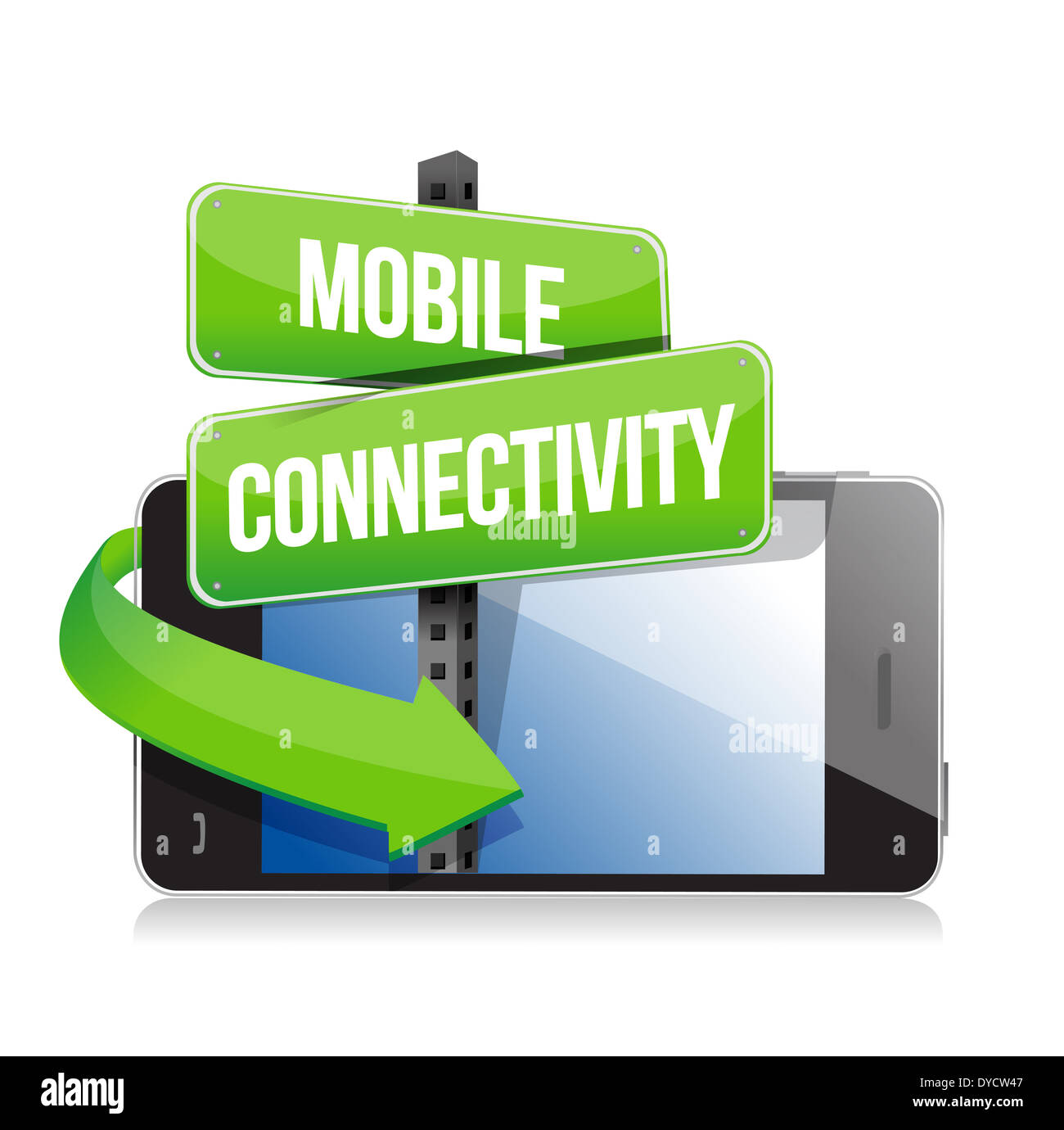 mobile connectivity concept illustration design over a white background ...