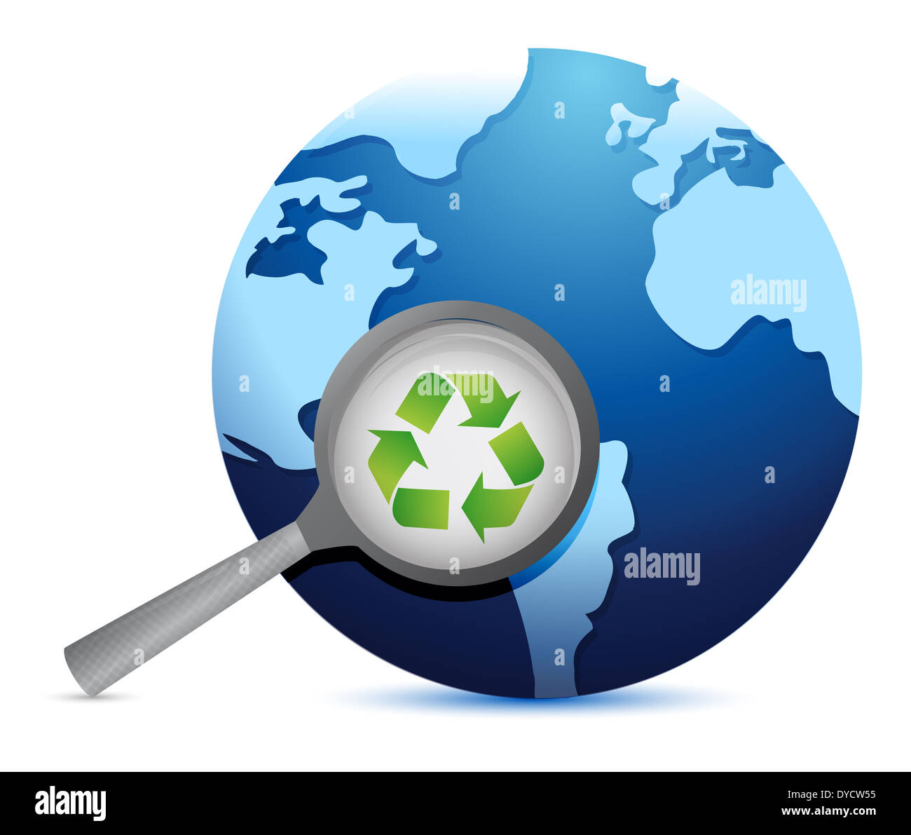 earth recycle earth lifeline illustration design over a white ...