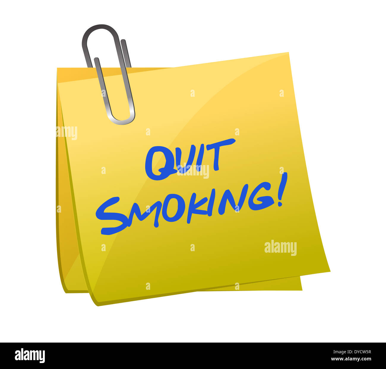 Quit smoking post it illustration design over a white background Stock ...