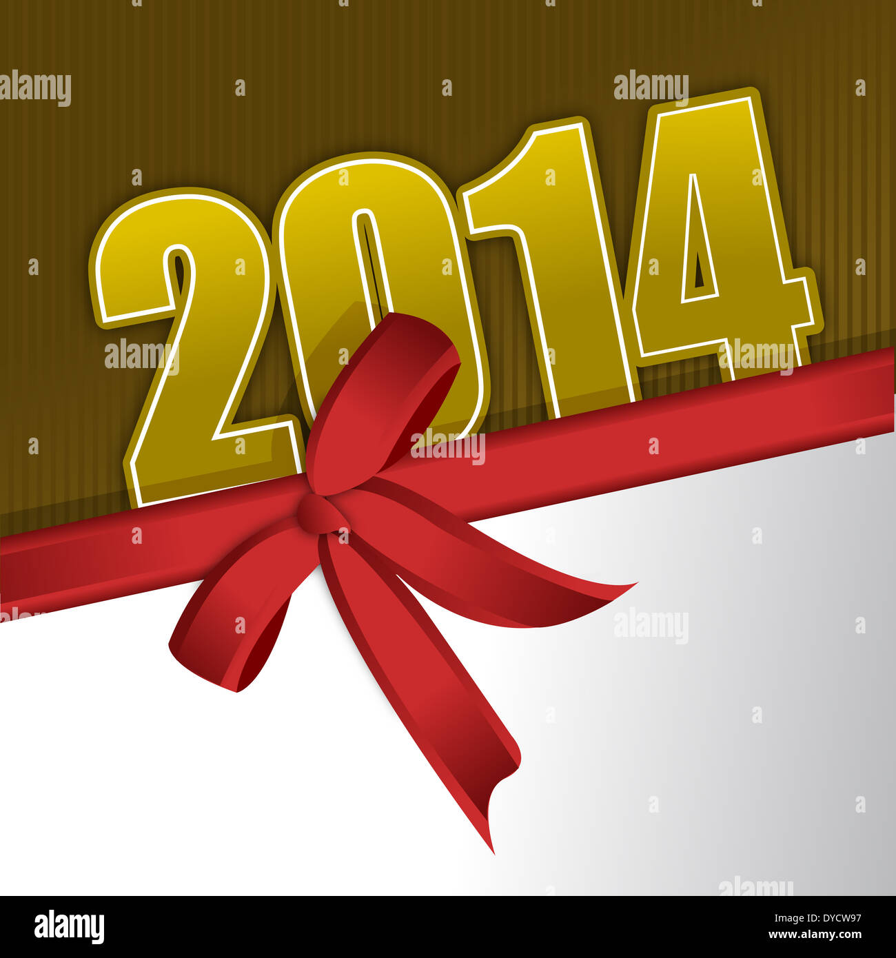 New 2014 year greeting card illustration graphic design Stock Photo - Alamy