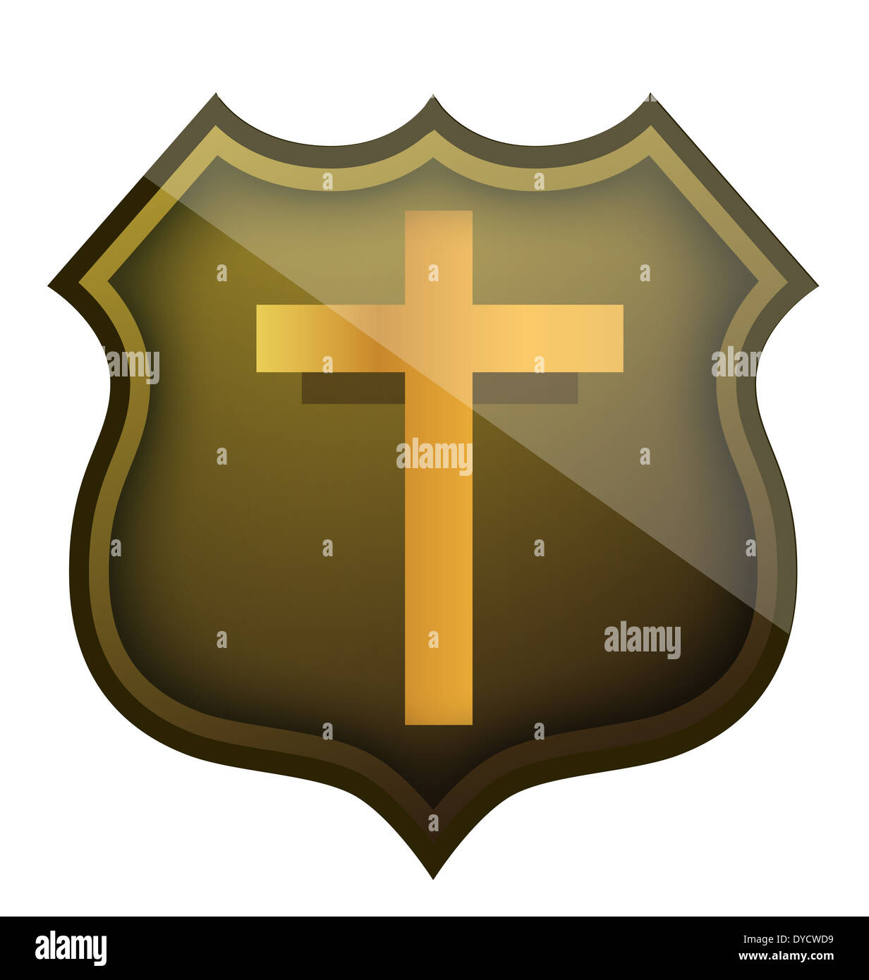 religious shield illustration design over a white background Stock ...