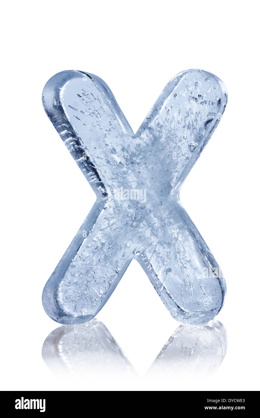 Ice alphabet letter X Stock Photo - Alamy