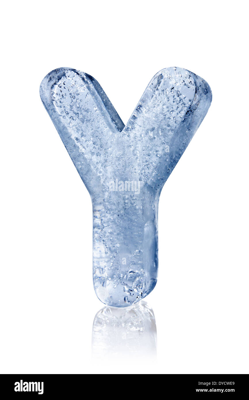 Ice alphabet letter Y Stock Photo - Alamy