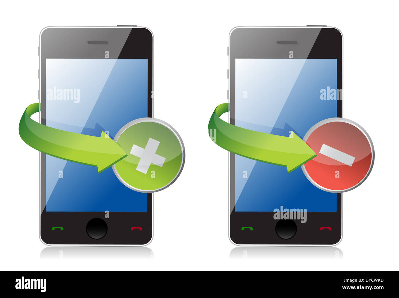 Mobile phone green screen close Cut Out Stock Images & Pictures - Alamy