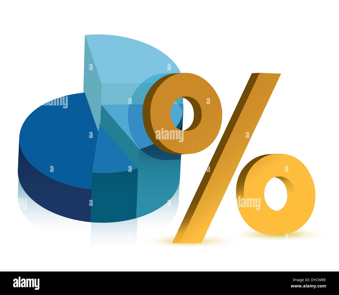 pie chart and percentage symbol illustration design Stock Photo - Alamy