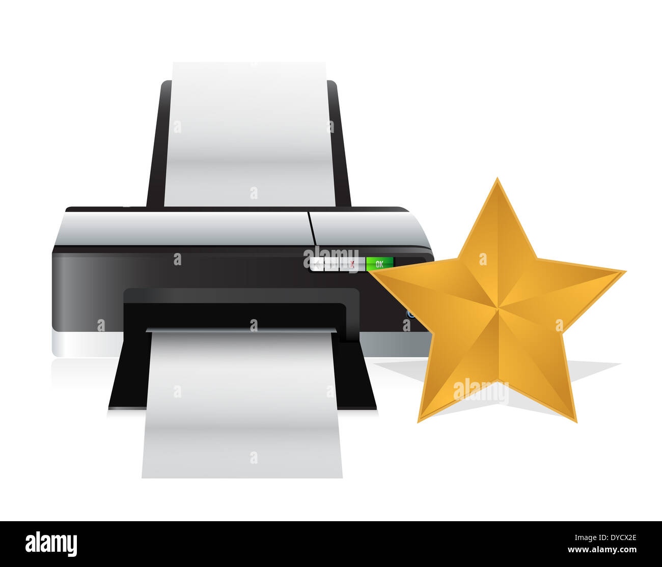 gold star review concept illustration design over white Stock Photo - Alamy