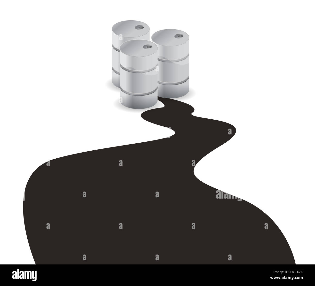 oil spill illustration design over a white background Stock Photo - Alamy