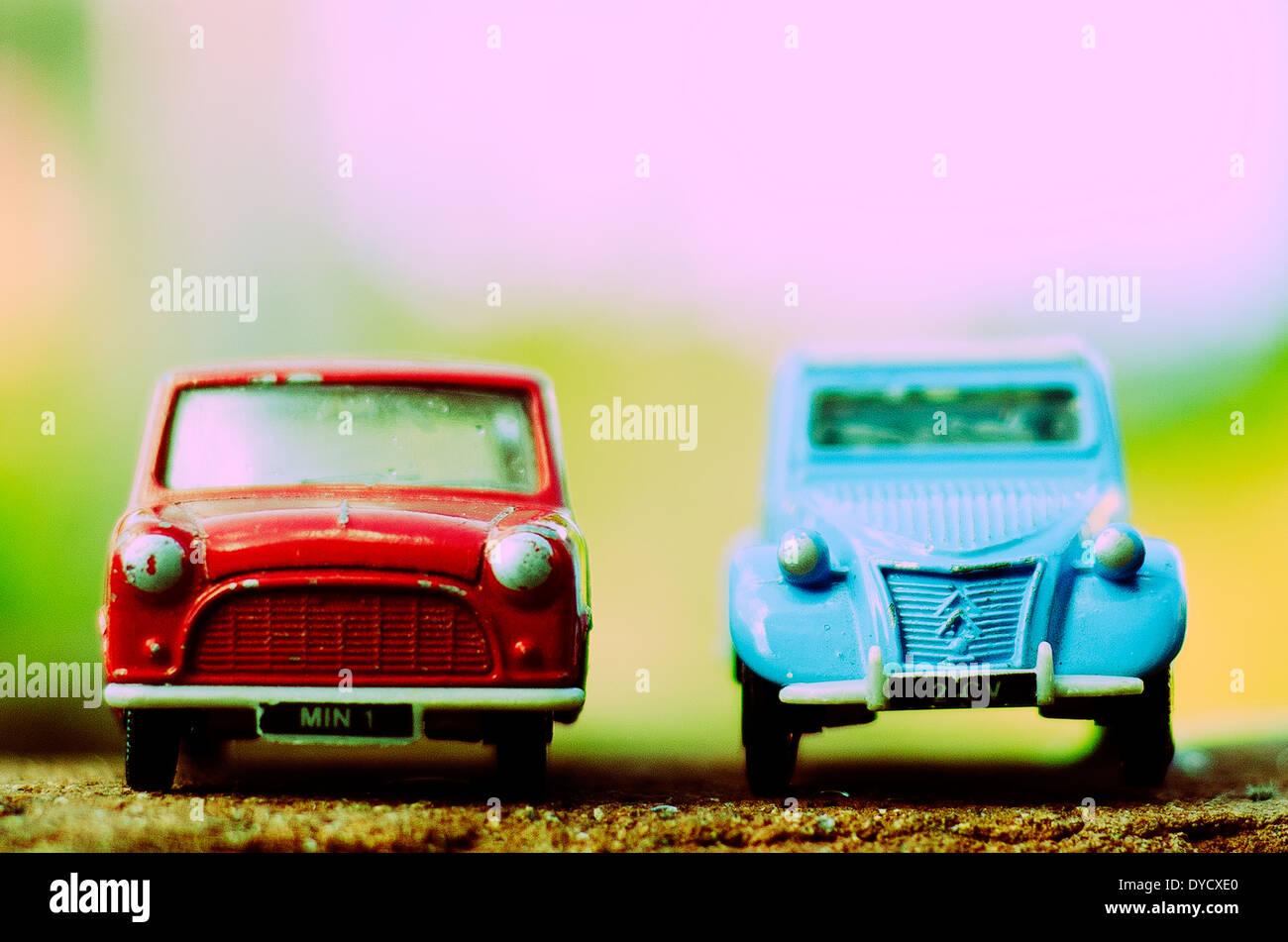 Mini citroen 2cv toy cars hi-res stock photography and images - Alamy