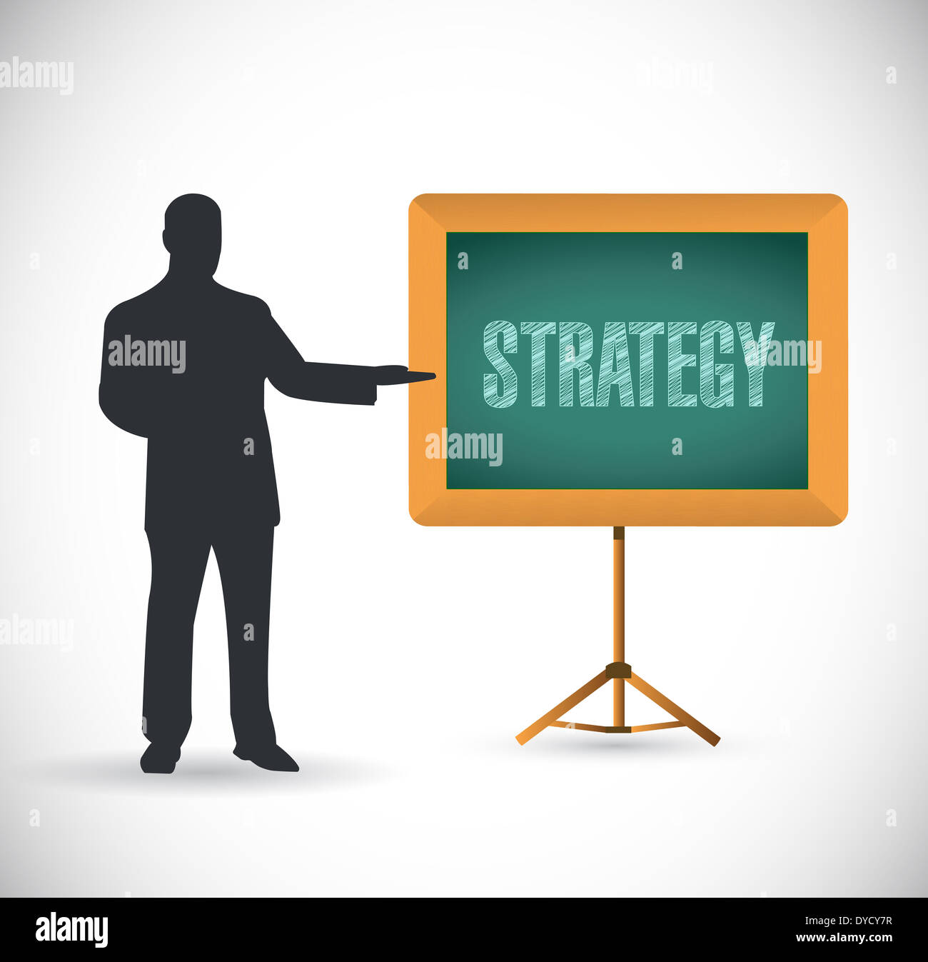 strategy presentation concept illustration design over white Stock ...