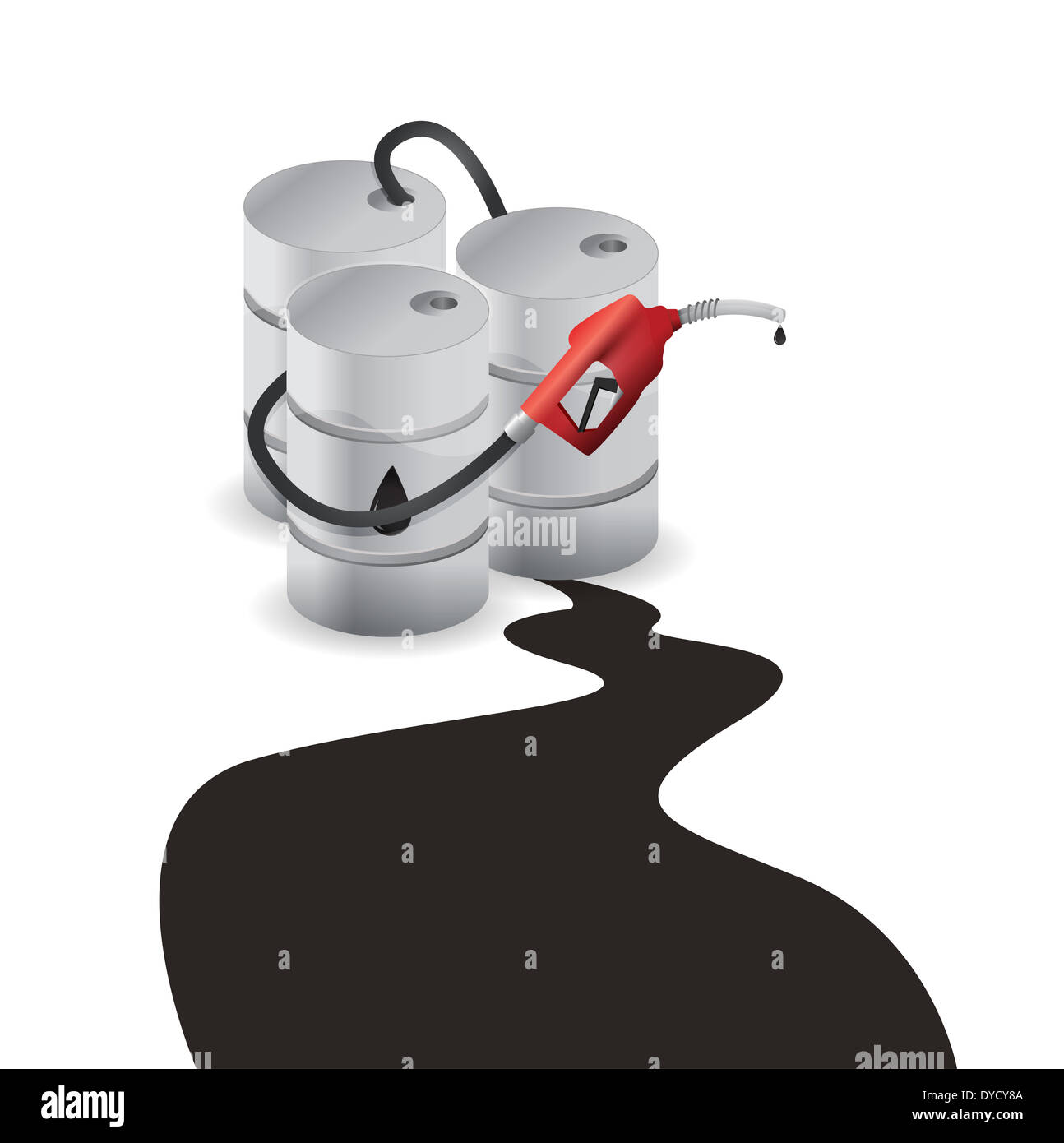 oil barrel spill illustration design over a white background Stock ...