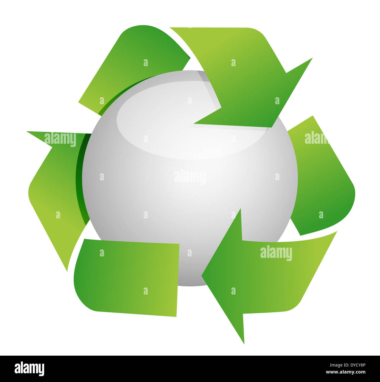 recycle sphere illustration design over white background Stock Photo ...
