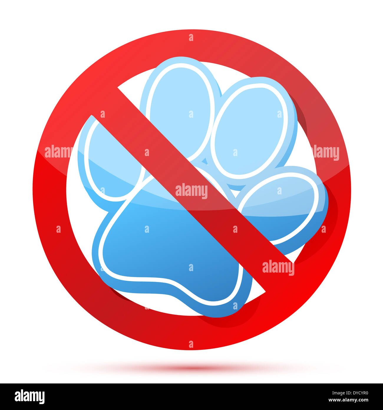 no pets allow illustration design over a white background Stock Photo ...