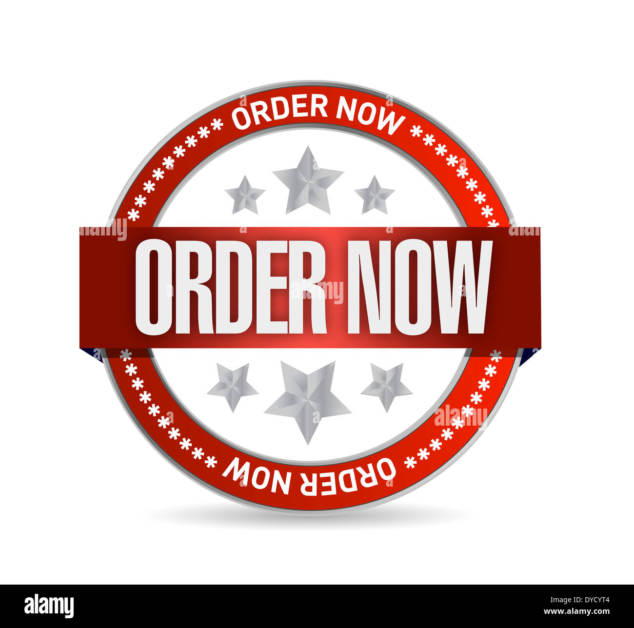 order now seal illustration design over a white background Stock Photo ...