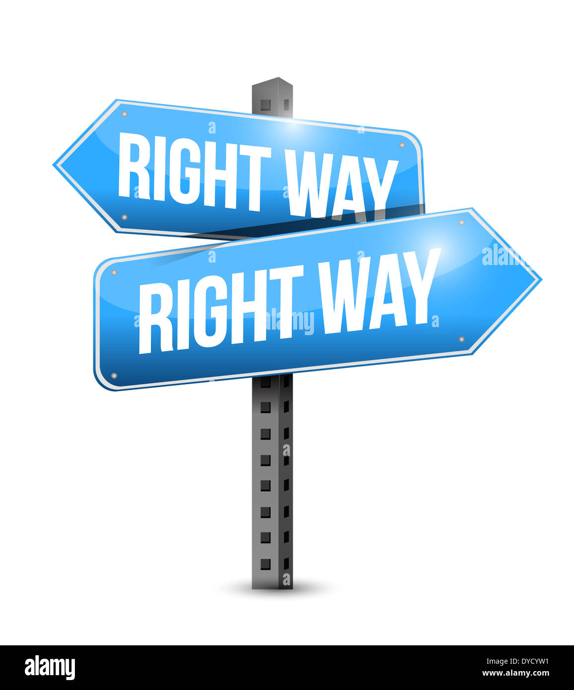 right way road sign illustration design over white Stock Photo - Alamy