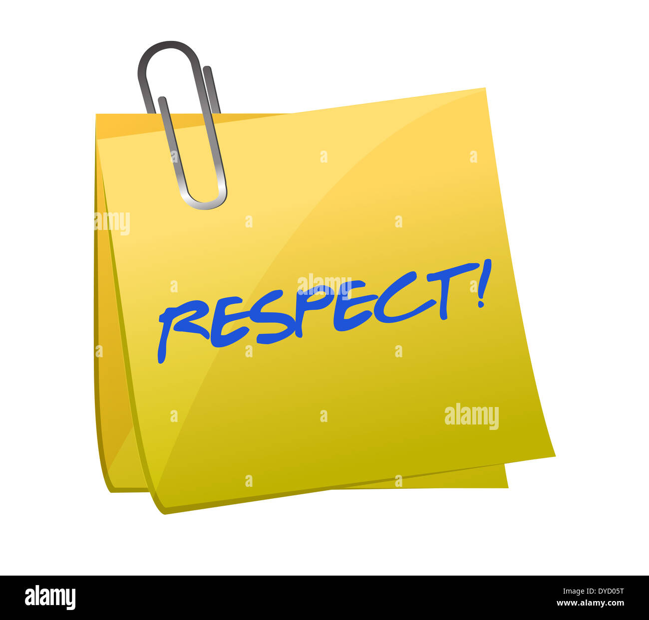 respect written on a sticky note illustration design over a white ...