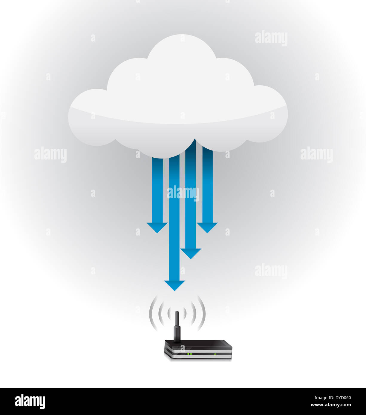router cloud computing connection concept illustration design Stock ...