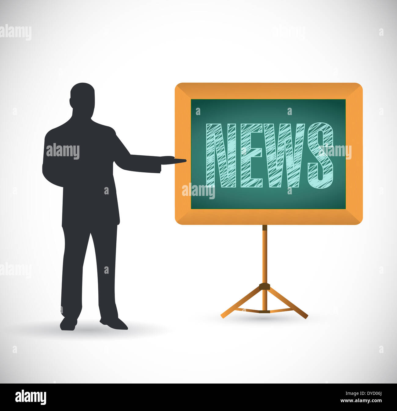 News presentation concept illustration design Stock Photo - Alamy