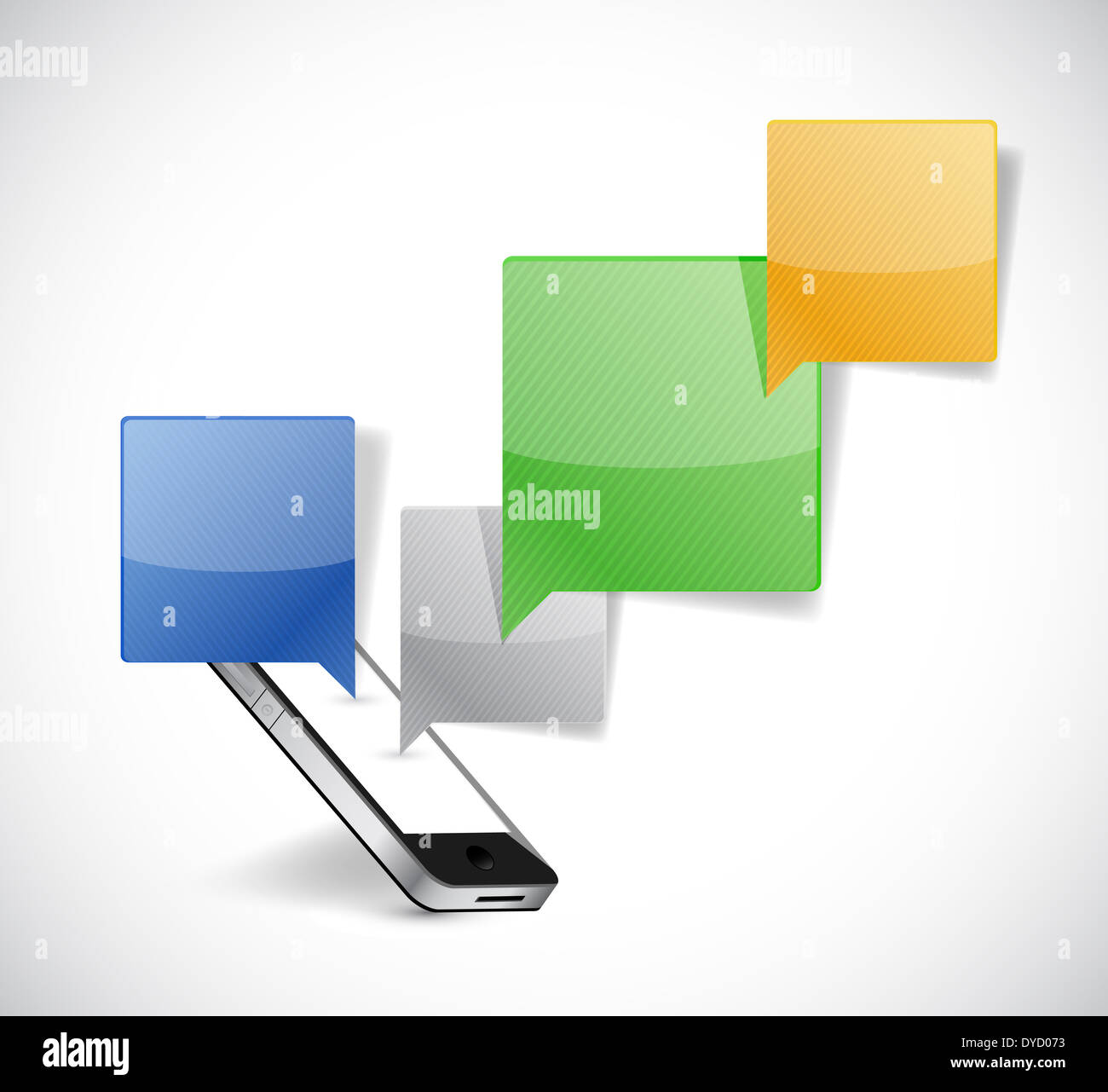 phone communication concept illustration design over a white background ...