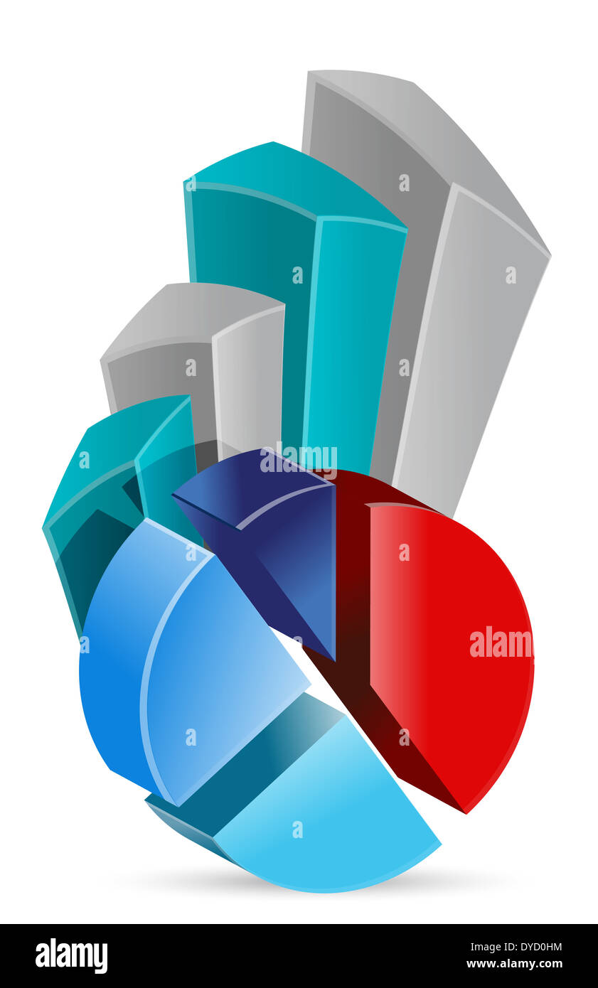 pie chart Business graph illustration design over a white background ...