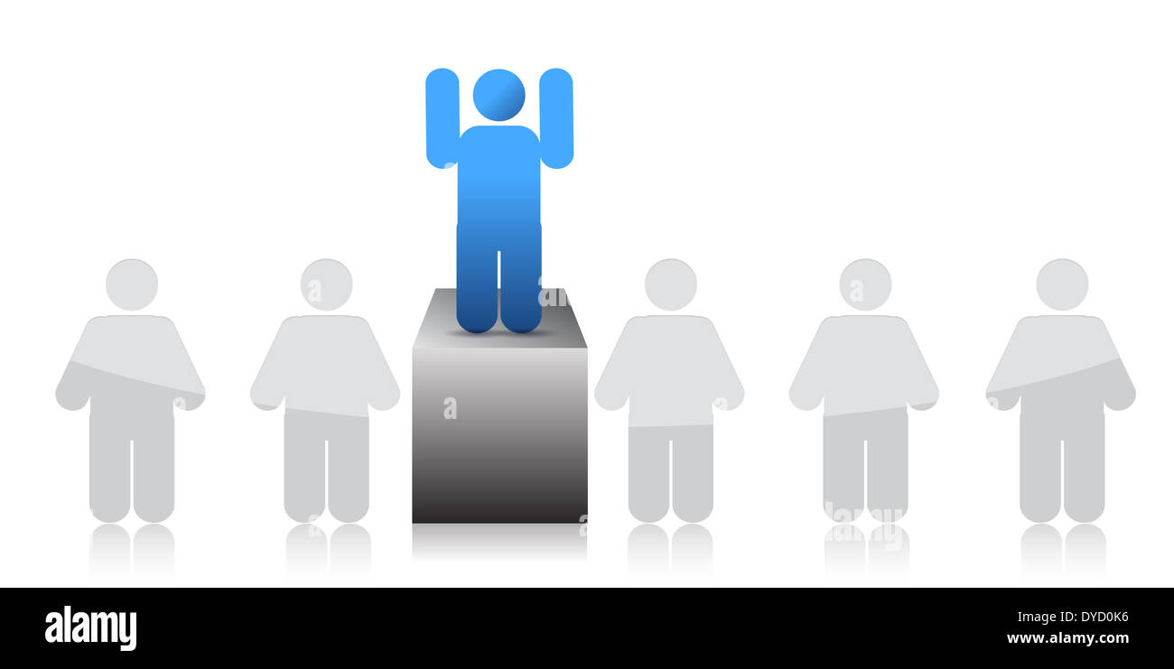 leader on top concept illustration design over white Stock Photo - Alamy
