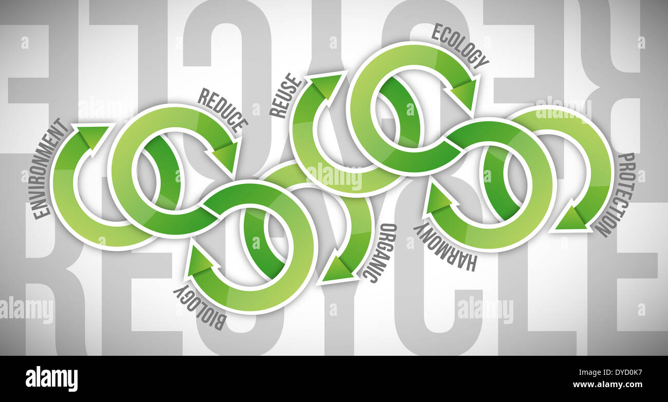 recycle eco friendly diagram concept cycle. illustration design Stock ...