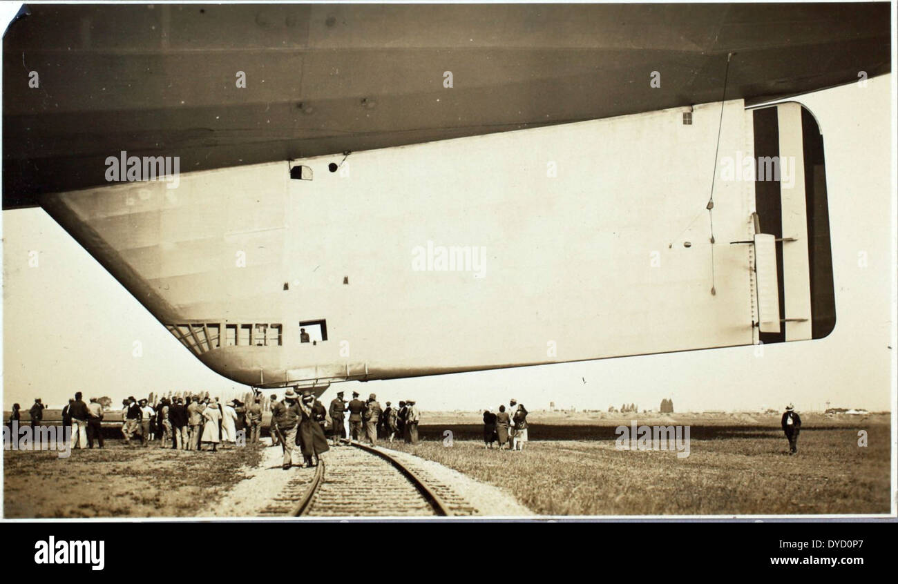 This image from the Olseon Album captures a dirigible, likely the ...