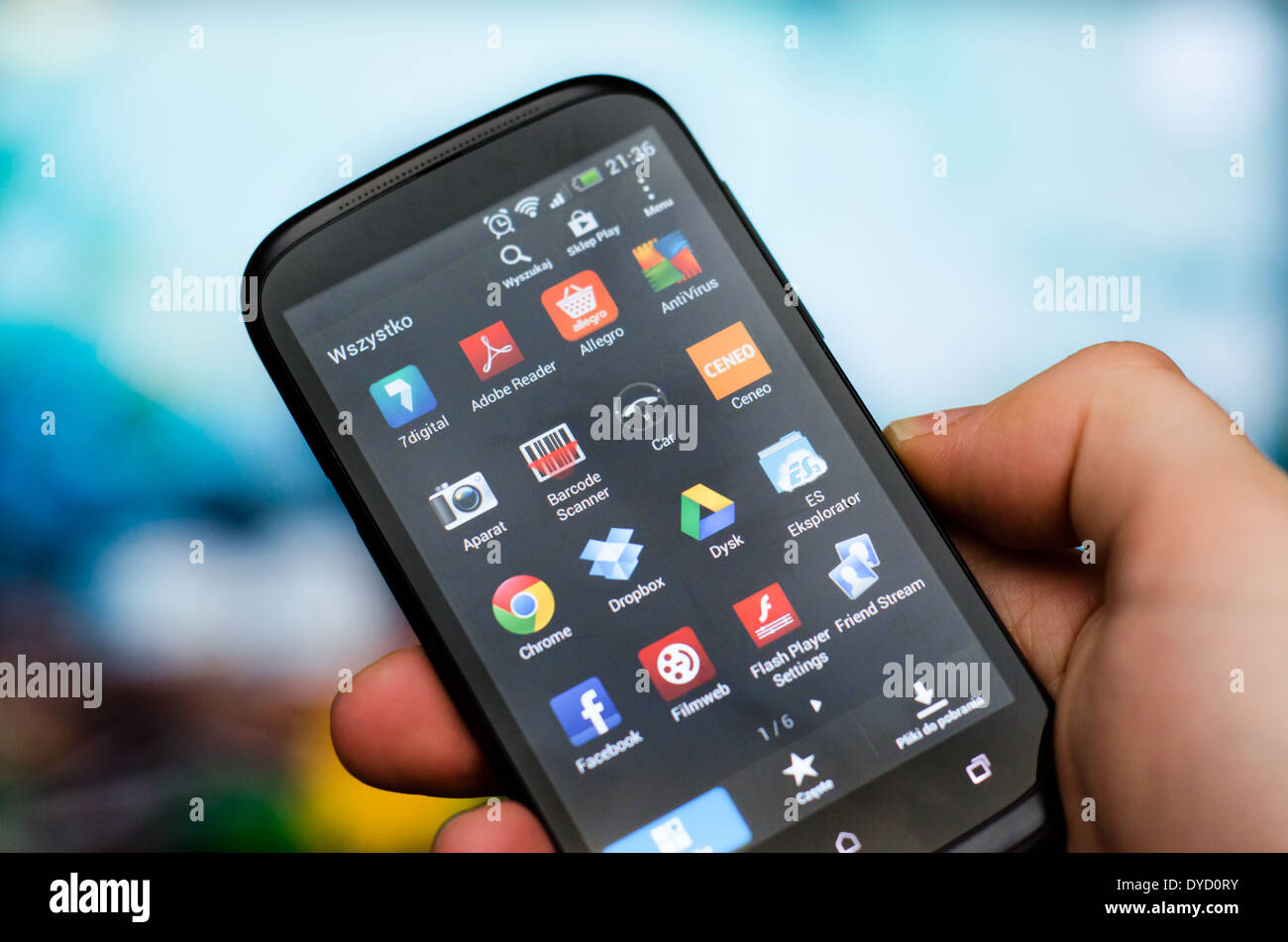 Multiple android application with polish interface Stock Photo - Alamy Multiple android application with polish interface Stock Photo - Alamy