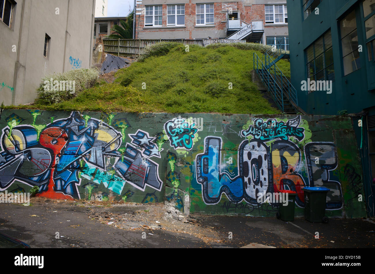 Graffiti in downtown Auckland, New Zealand Stock Photo - Alamy